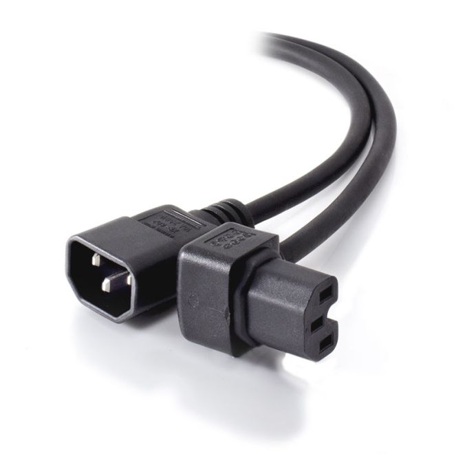 ALOGIC 2m IEC C14 to Down Angle IEC C15 High Temperature Male to Female ...