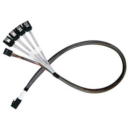 12Gb MiniSAS HD SFF-8643 to SATA 7pin+SIDEBAND cable 0.5M | BPC Technology